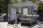 A full size rat cage with water bottle in place is meant to deter teens ...